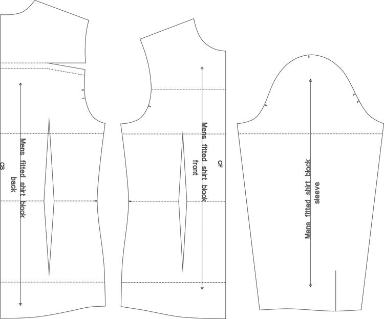 MENS FITTED SHIRT BLOCK – thepatternmakingclass