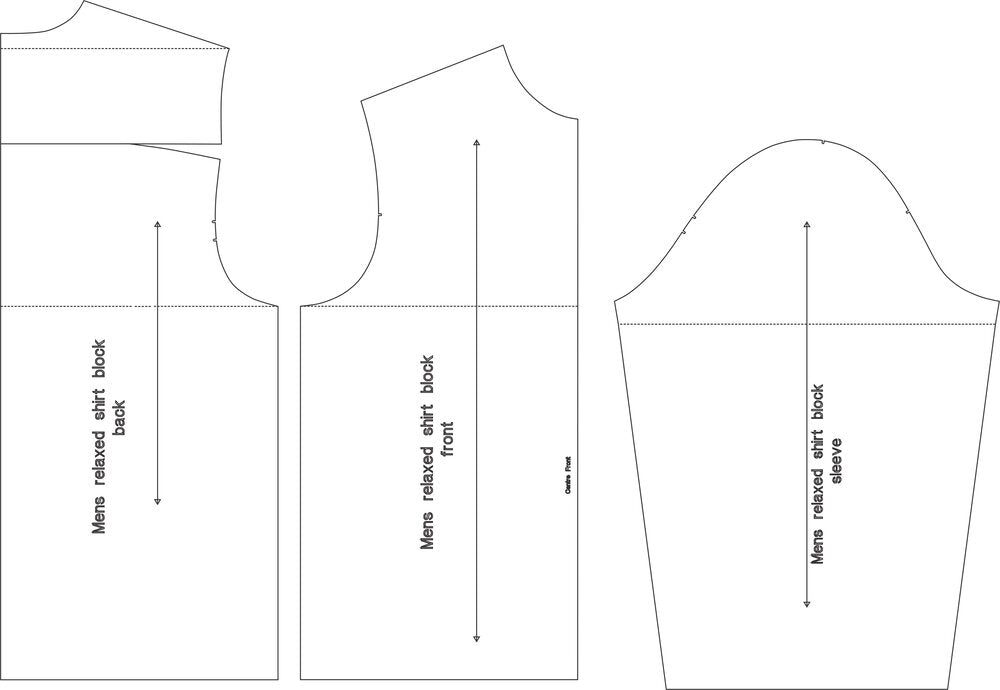MENS RELAXED SHIRT BLOCK – thepatternmakingclass